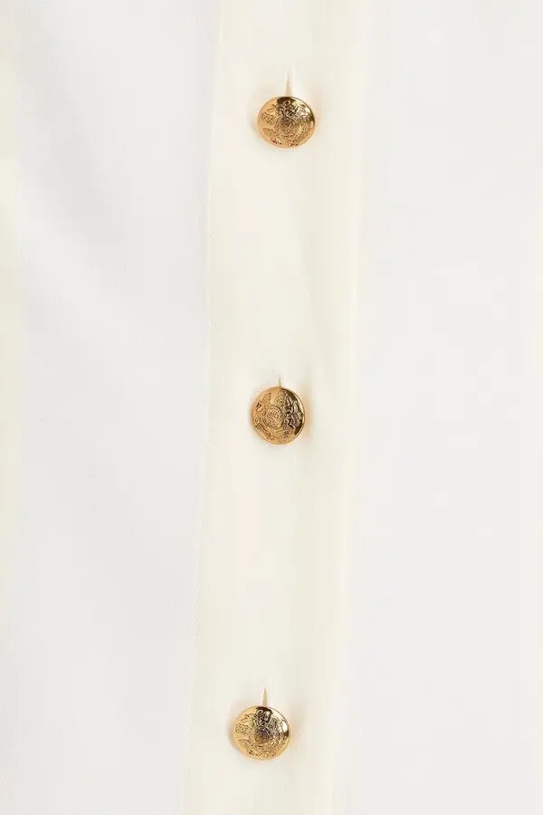 Zimmermann Polka-dot Crepe Blouse With Puffed Sleeves - Ivory