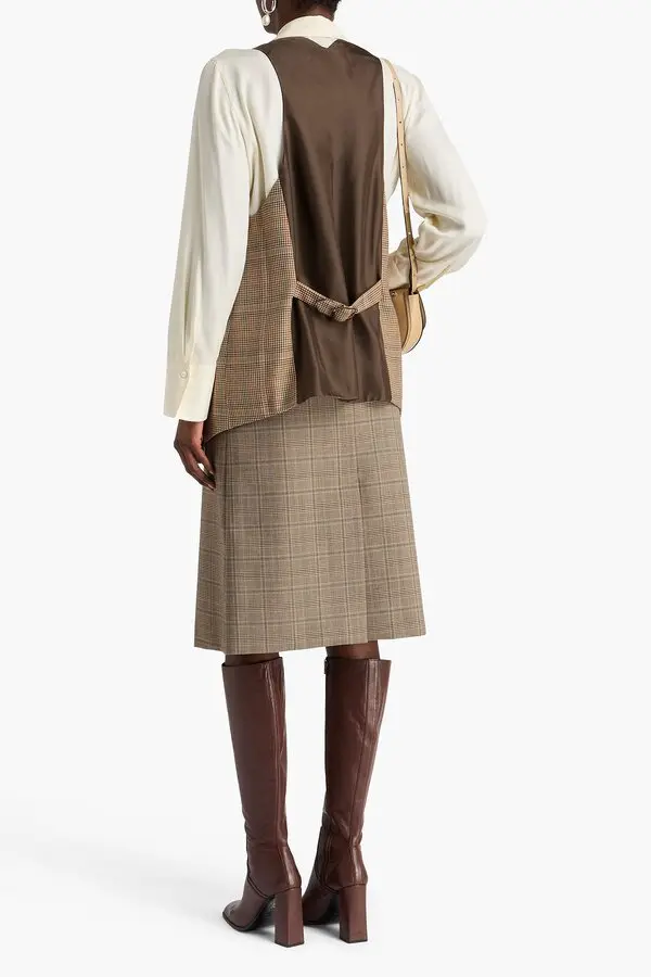 Zimmermann Prince Of Wales Checked Wool-blend Vest