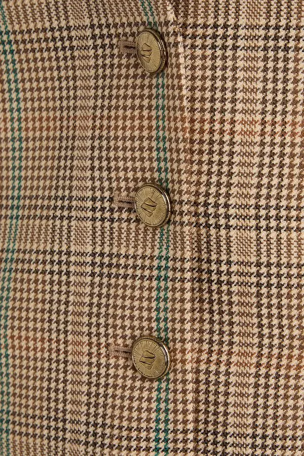 Zimmermann Prince Of Wales Checked Wool-blend Vest