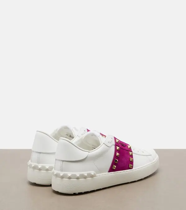 Valentino Garavani Rockstud Untitled Leather Sneakers - White