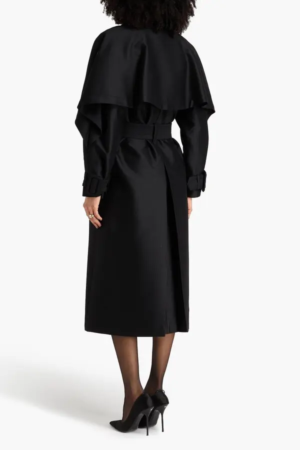 Zimmermann Belted Wool And Silkblend Trench Coat