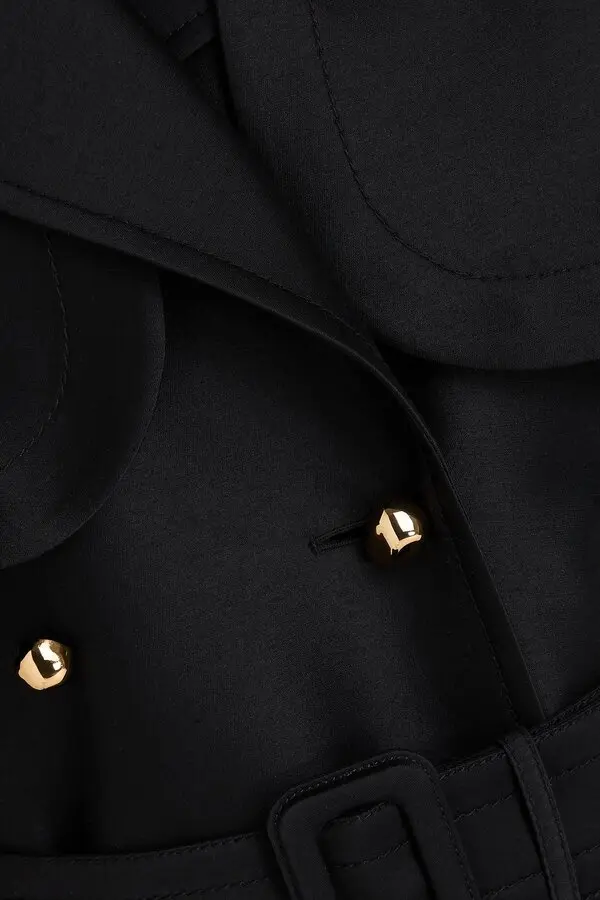 Zimmermann Belted Wool And Silkblend Trench Coat