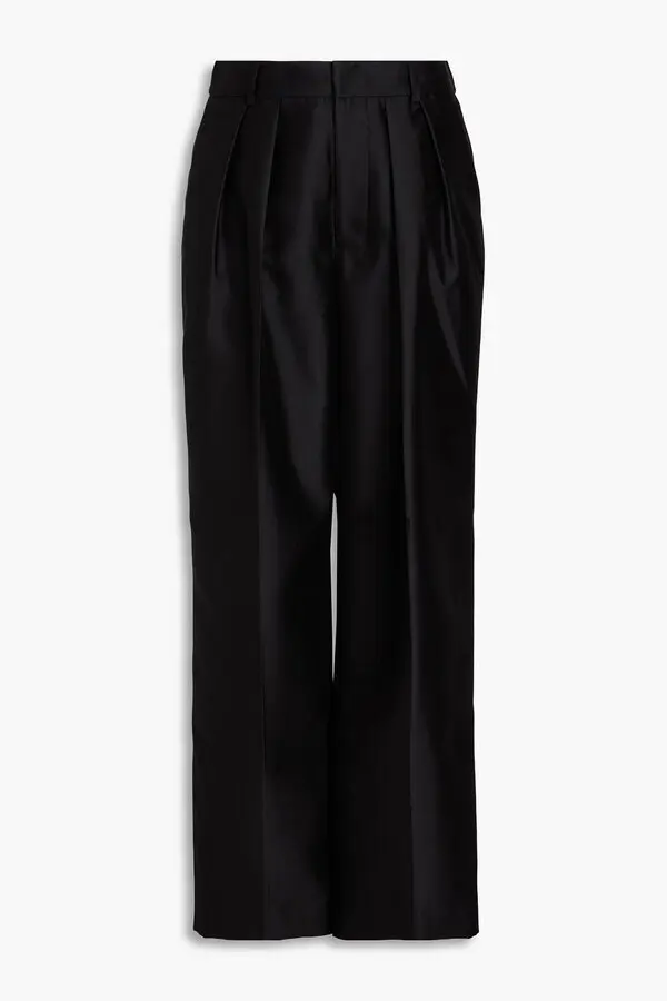 Zimmermann Silk And Woolblend Satintwill Wideleg Pants