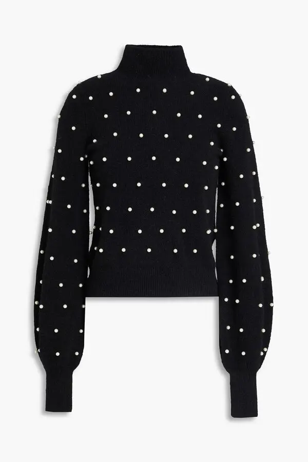 Zimmermann Faux Pearlembellished Alpacablend Turtleneck Sweater