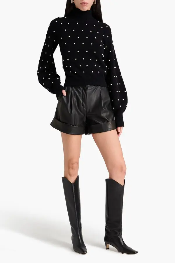 Zimmermann Faux Pearlembellished Alpacablend Turtleneck Sweater