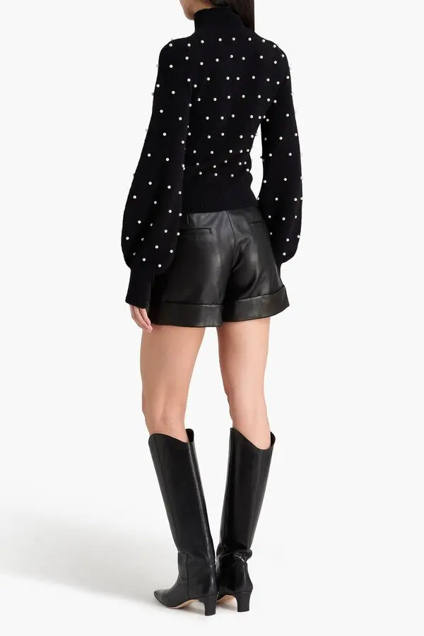 Zimmermann Faux Pearlembellished Alpacablend Turtleneck Sweater