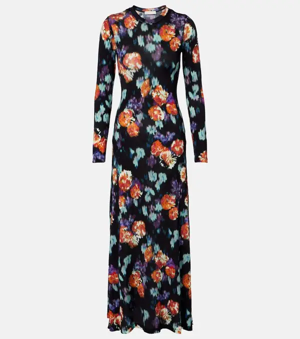 Ulla Johnson Amari Printed Jersey Maxi Dress - Multicoloured