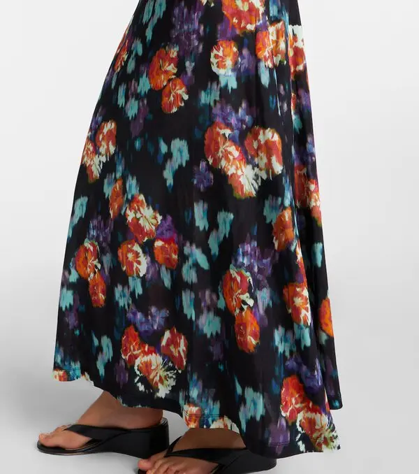 Ulla Johnson Amari Printed Jersey Maxi Dress - Multicoloured