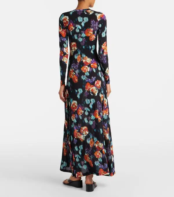 Ulla Johnson Amari Printed Jersey Maxi Dress - Multicoloured