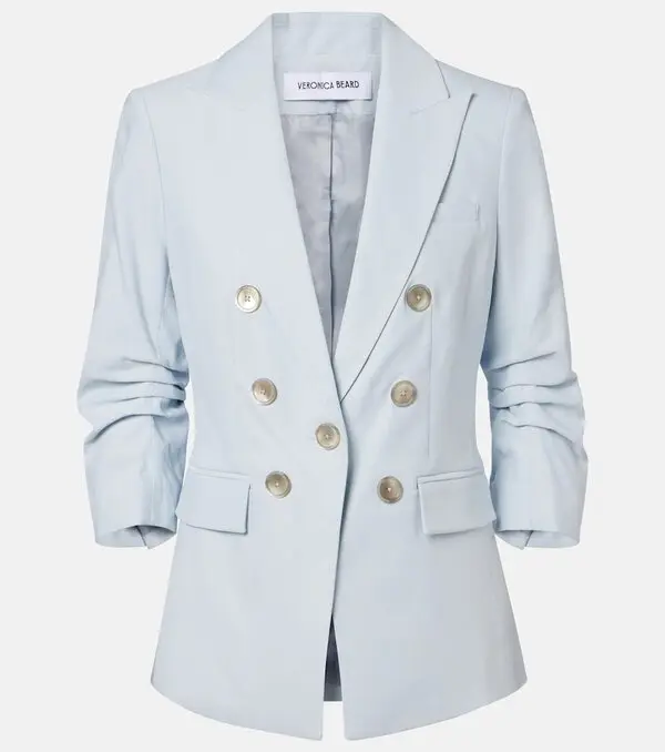 Veronica Beard Tomi Dickey Twill Single-breasted Blazer - Blue