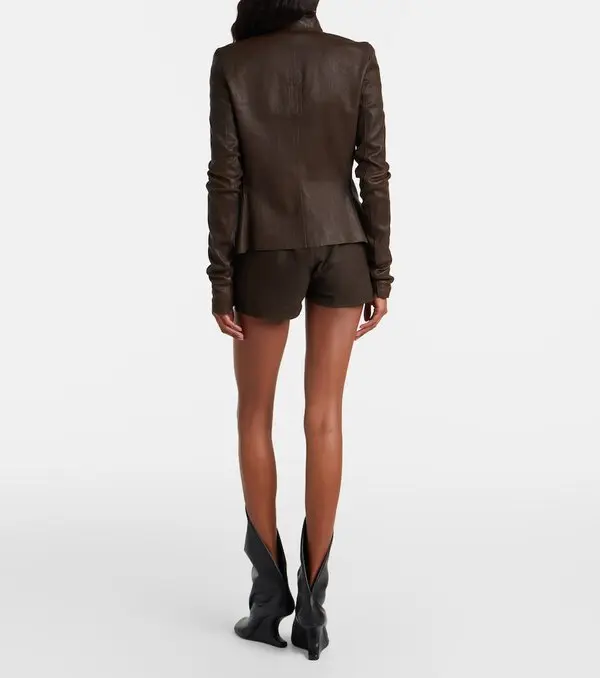 Rick Owens Fog Suede Shorts