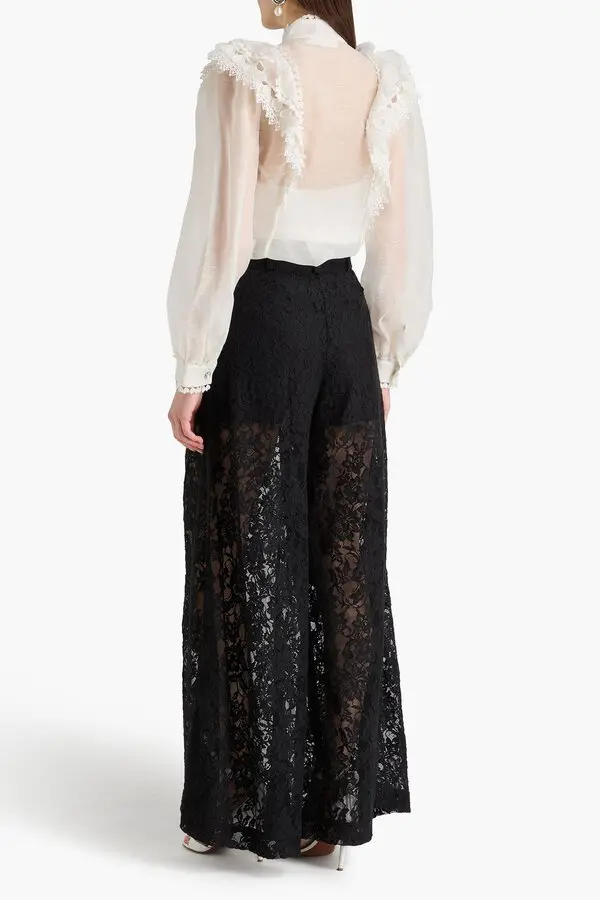 Zimmermann Cottonblend Lace Flared Pants
