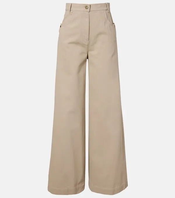 Max Mara High-rise Wide-leg Jeans - Beige