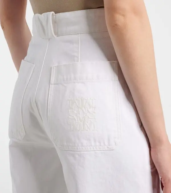 Max Mara High-rise Wide-leg Jeans - White