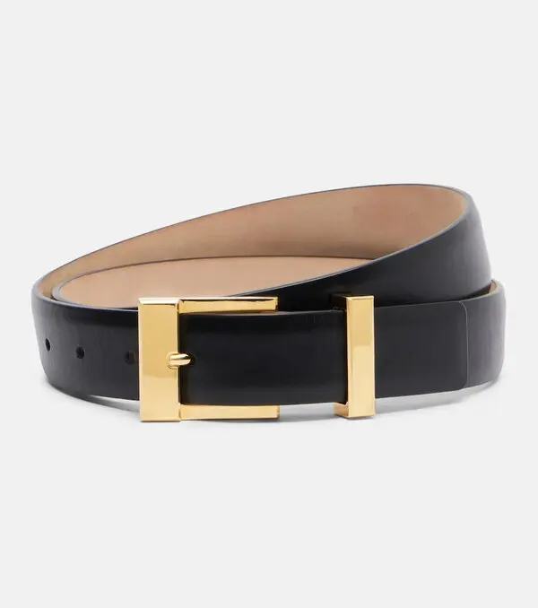 Khaite Manhattan Leather Belt - Black