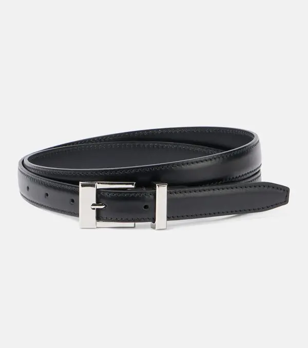 Khaite Manhattan Leather Belt - Black