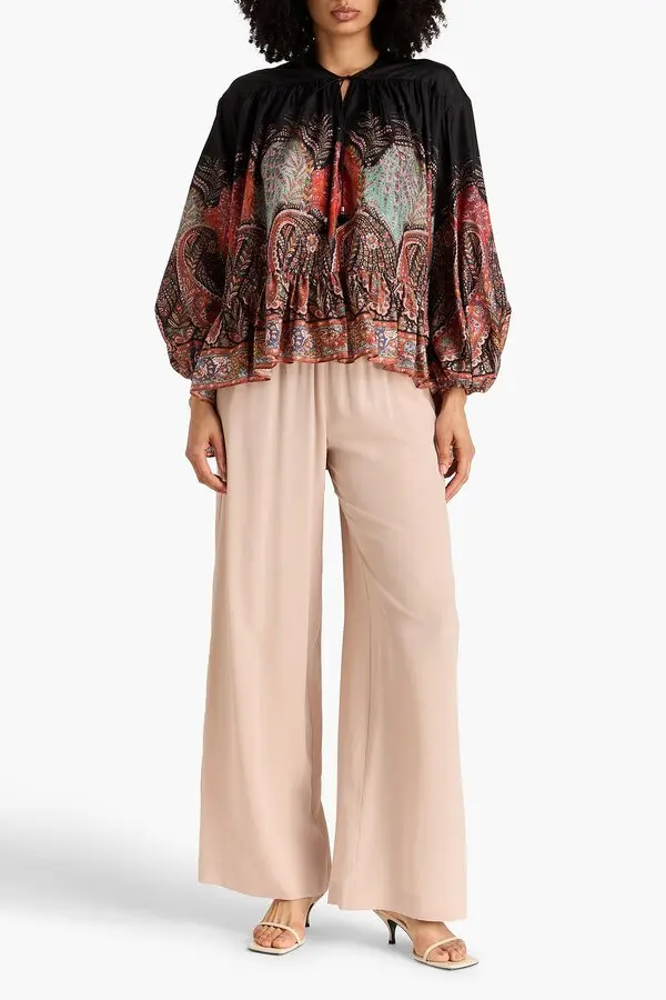 Zimmermann Paisleyprint Silk Blouse
