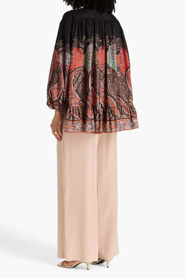 Zimmermann Paisleyprint Silk Blouse