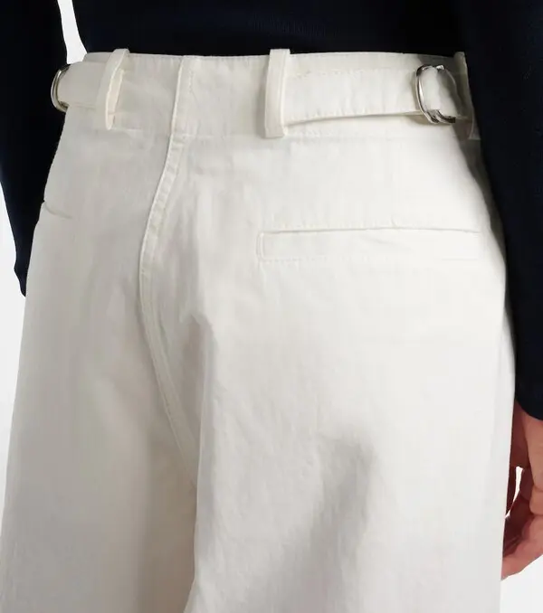 THE ROW Fadry Cotton Gabardine Wide-leg Pants - White