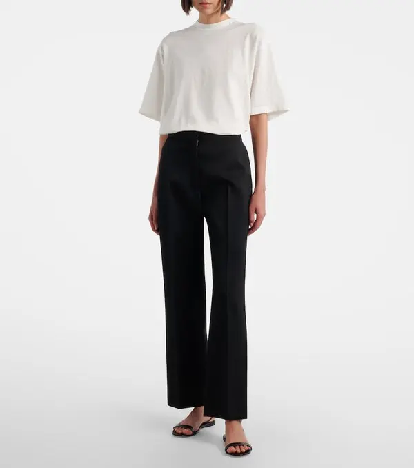 THE ROW Trino Wool Straight Leg Trousers
