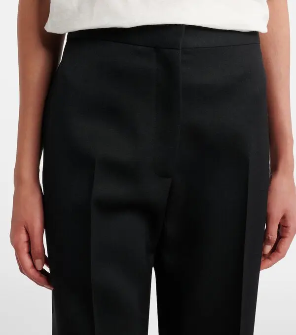 THE ROW Trino Wool Straight Leg Trousers