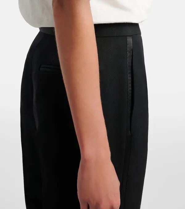 THE ROW Trino Wool Straight Leg Trousers