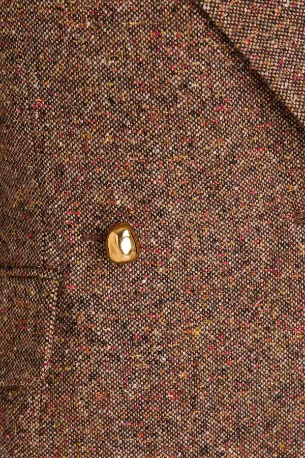 Zimmermann Doublebreasted Donegal Tweed Coat