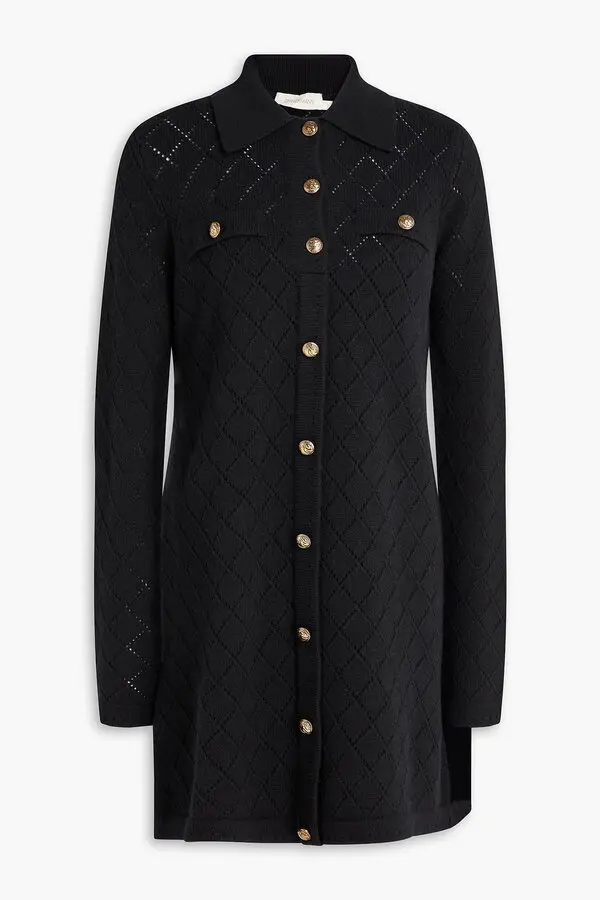 Zimmermann Pointelleknit Wool Mini Dress