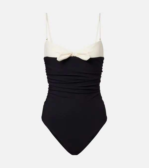 Valentino Garavani Bow-detail Swimsuit - Black