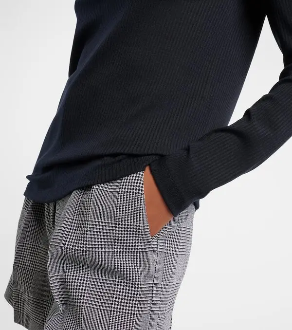 Max Mara Ribbed-knit Crewneck T-shirt - Blue