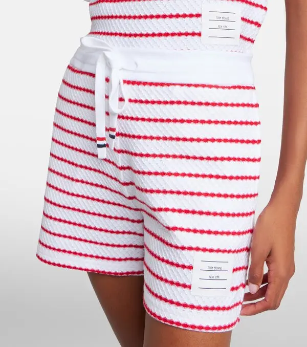 Thom Browne Striped Cotton Shorts - White