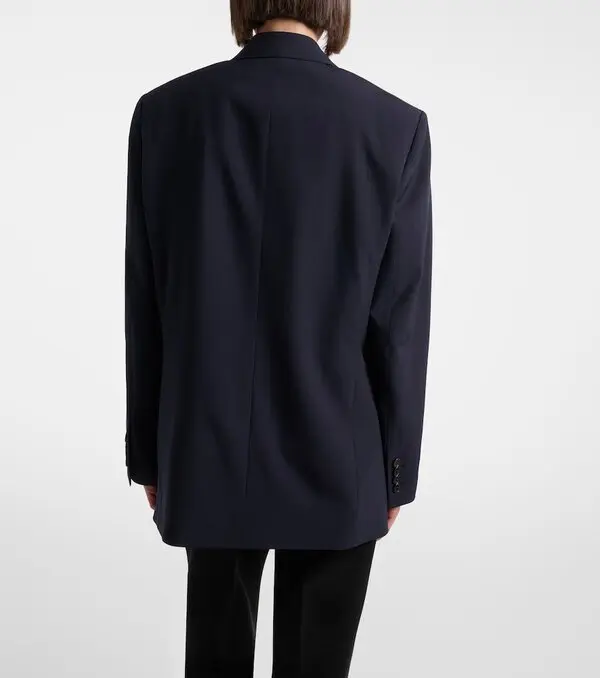 THE ROW Paden Double-breasted Virgin Wool Blazer - Blue