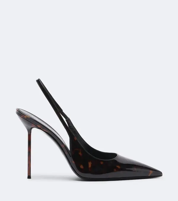 Paris Texas Lidia Patent Leather Slingback Pumps - Brown