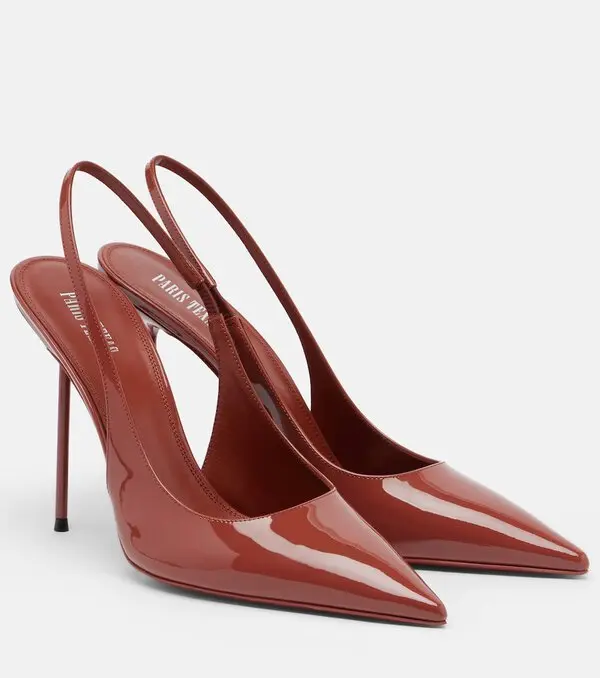 Paris Texas Lidia Patent Leather Slingback Pumps - Red