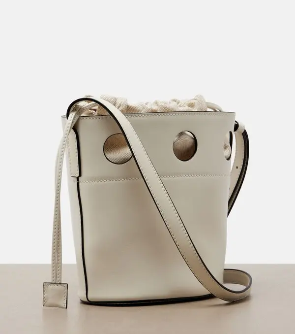 Miu Miu Leather Bucket Bag - White