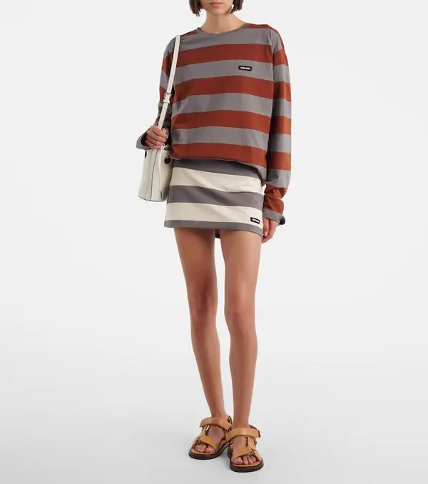 Miu Miu Leather Bucket Bag - White