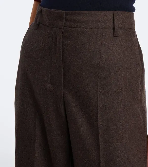 Max Mara Wool Wide-leg Pants - Brown