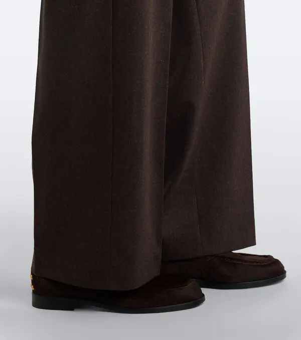 Max Mara Wool Wide-leg Pants - Brown