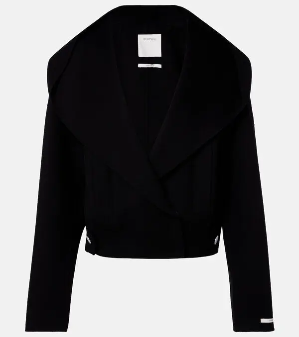 Sportmax Double-breasted Wool Jacket - Black