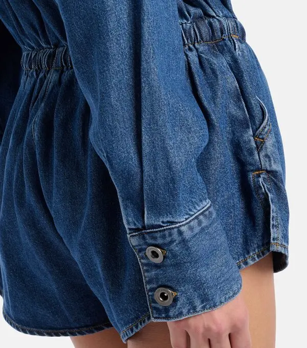 SELF-PORTRAIT Denim Romper