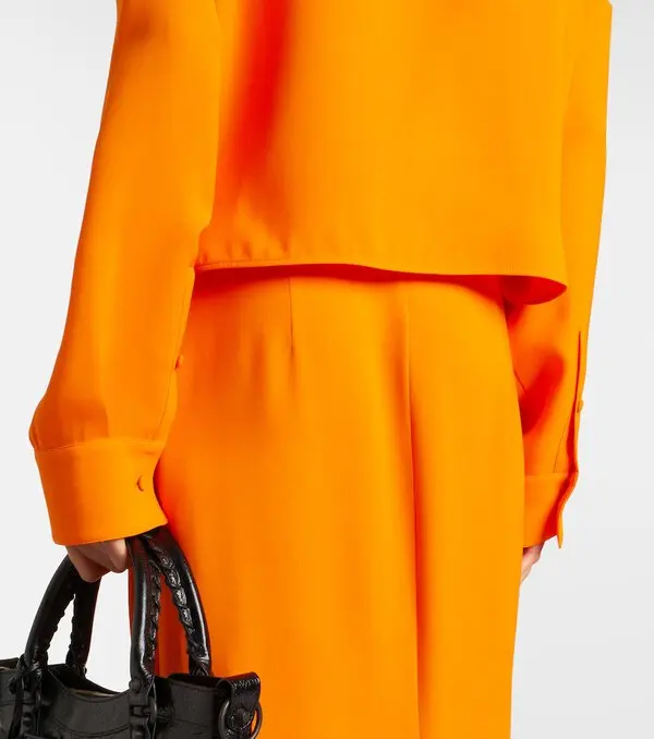 Balenciaga Off-shoulder Silk Gown