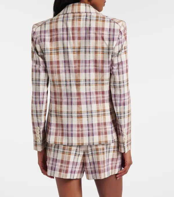 Veronica Beard Tyra Plaid Cotton-blend Blazer