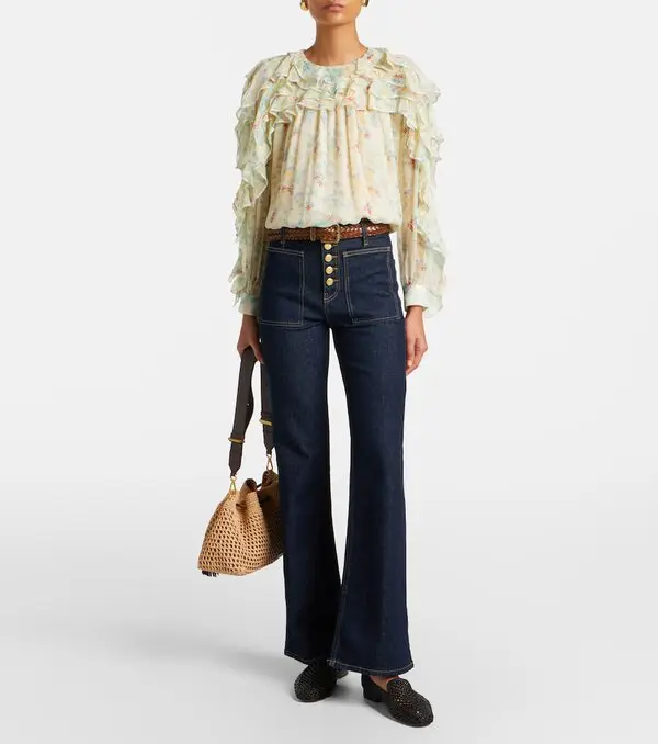 Ulla Johnson Lou Flared Jeans - Blue