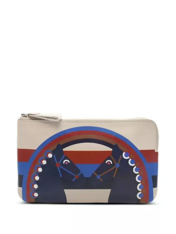 Hermès Carré Rainbow Love Pouch - Neutrals