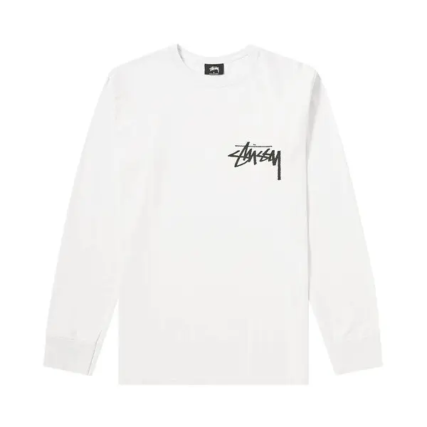 StÜssy Stock Pigment Dyed Long-sleeve Tee - Cream