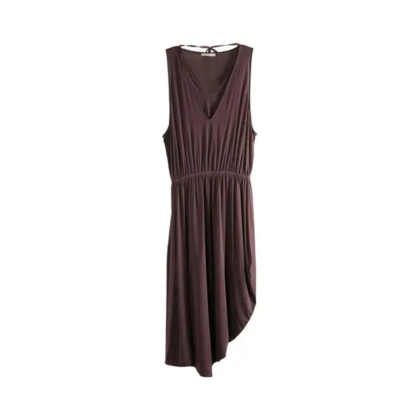 LEMAIRE Double Layer Drape Dress 'fig - Green