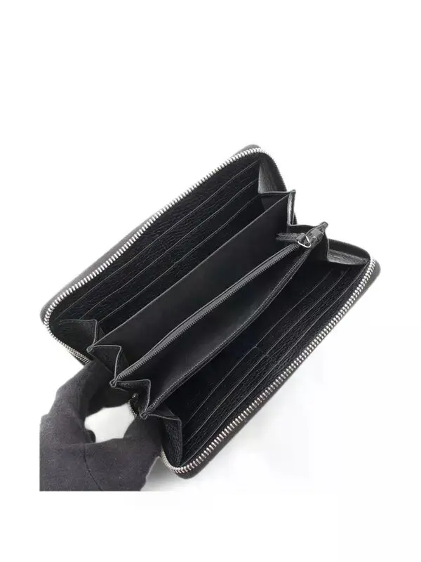 Gucci 2010s Gg Metal Leather Long Wallet