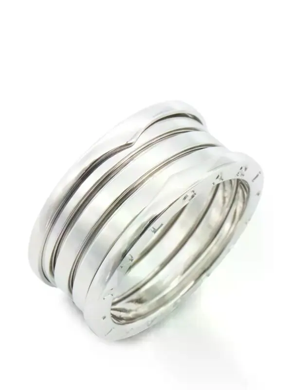 BVLGARI B.zero1 18k White Gold Four-band Ring - Silver
