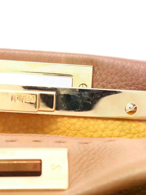 Fendi Peekaboo Leather Tote Bag