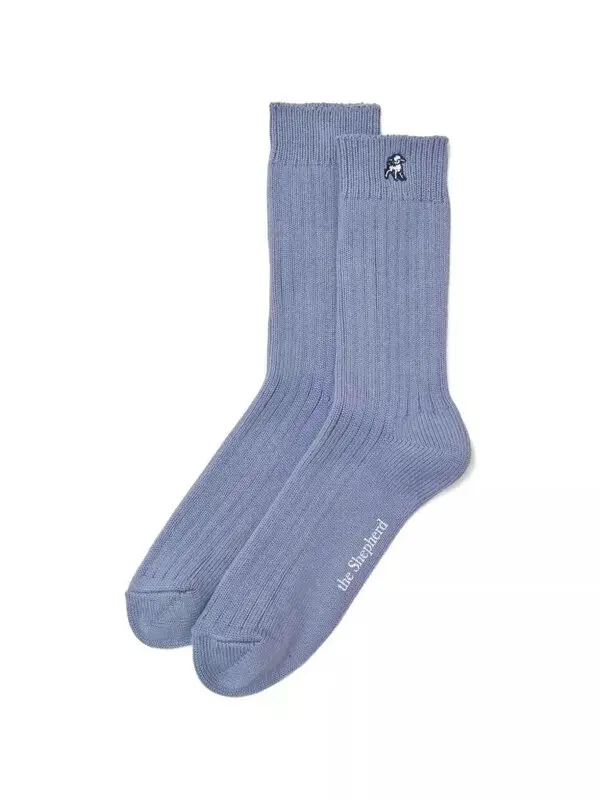 Undercover Ribbed-knit Logo-embroidered Socks